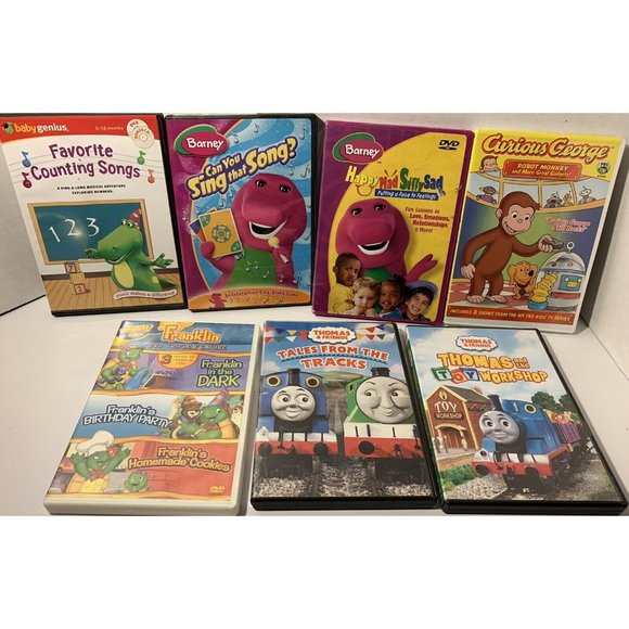 Media | Little Kids Dvd Lot Baby Genius Curious George Barney Thomas ...
